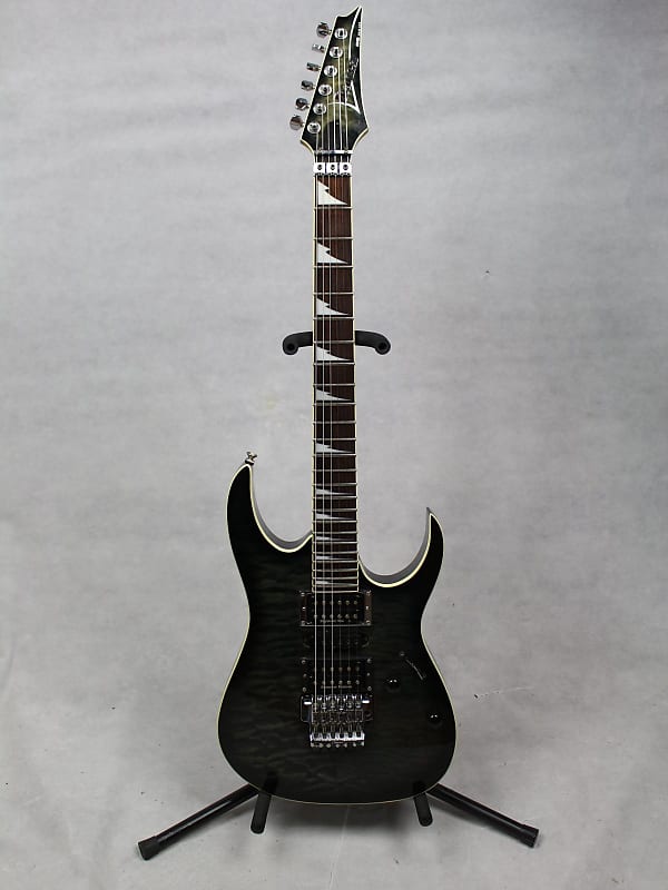 Used Ibanez RG4EX1 Electric Guitar, Black Quilt Maple w/ Gig | Reverb