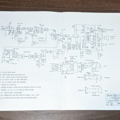 Fender 70 watt Vibrolux amp w/Reverb Schematic | Reverb