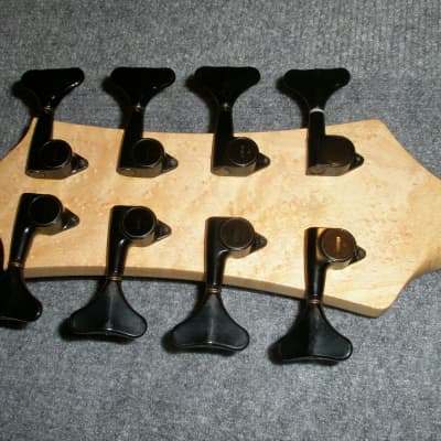 Warmoth 8 string bass neck maple purpleheart neck with black | Reverb