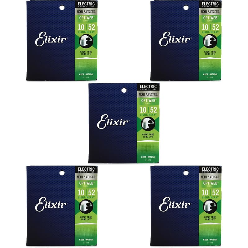 Elixir Strings 19077 Optiweb Electric Guitar Strings - | Reverb