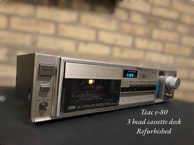 Teac V-80 audiophile 3HEAD cassette deck fully functional | Reverb