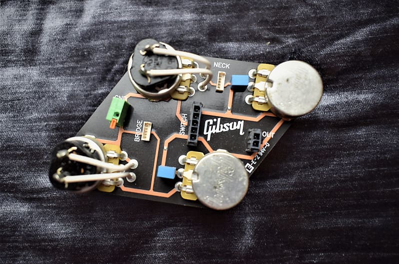 Gibson PCB pre wired circuit board W/ Push/Pull coil tap pots | Reverb