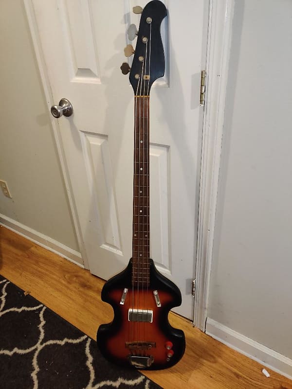 Supro Violin Bass 1960's - Sunburst | Reverb