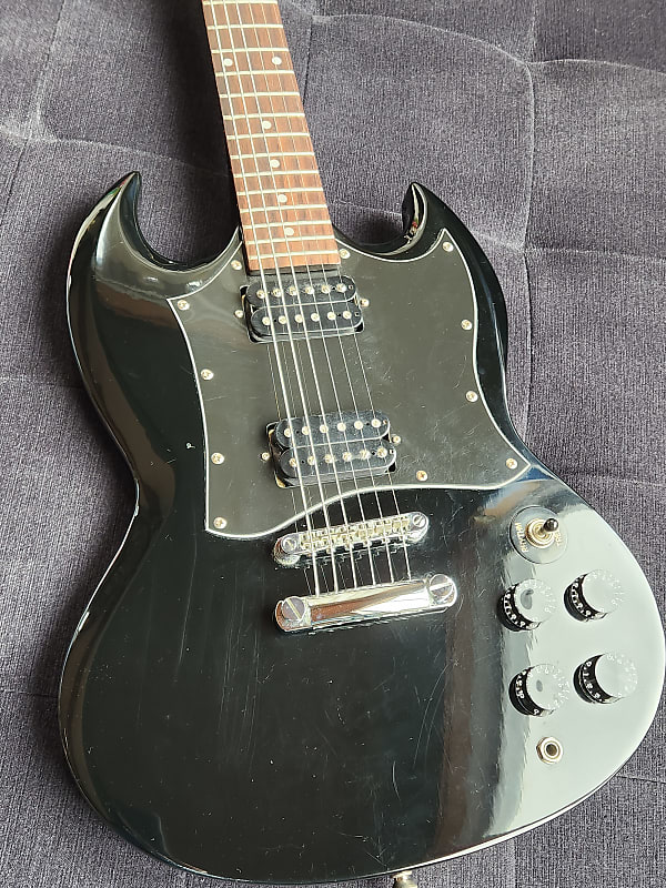 Epiphone - SG - Ebony - dot inlays | Reverb