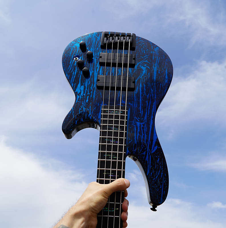 Schecter Diamond Series PROTOTYPE C-5 Silver Mountain - Blue | Reverb