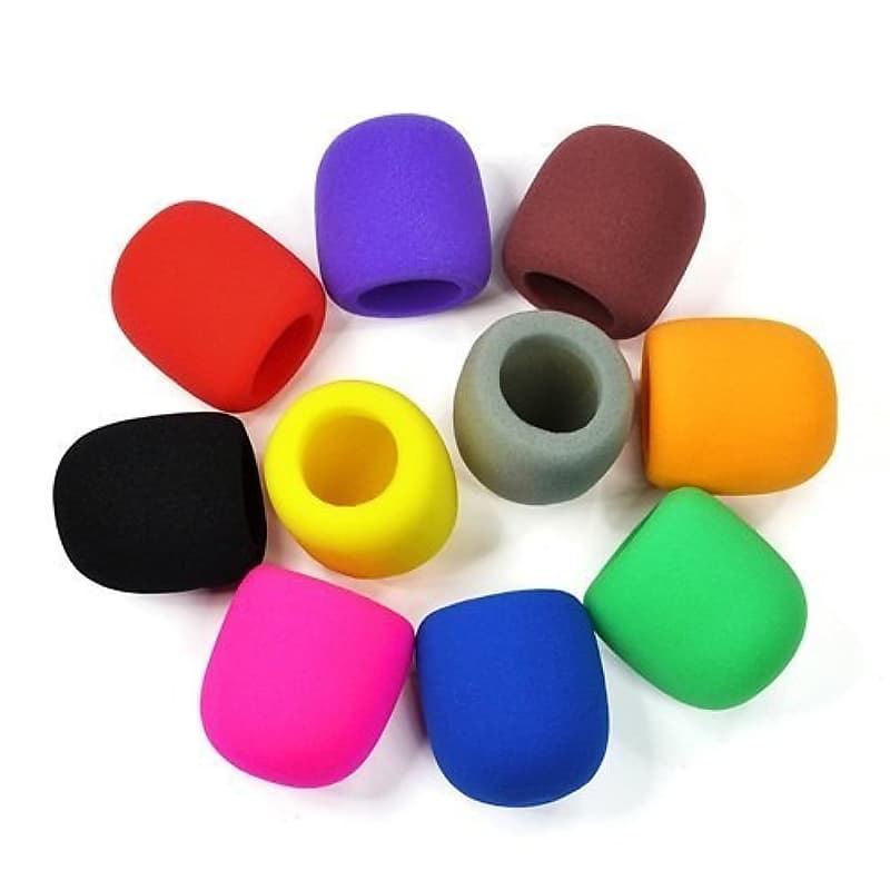 10 Pack Colors Handheld Stage Microphone Windscreen Foam Mic | Reverb