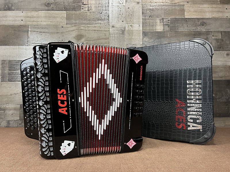 Hohner Aces II F/Bb/Eb Three Register Diatonic Accordion, | Reverb