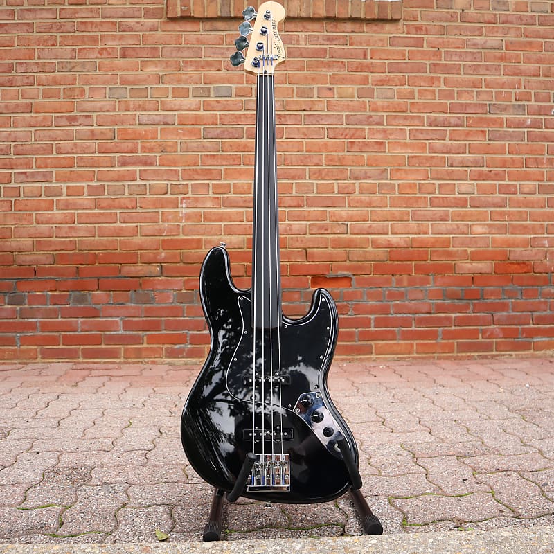 Partscaster Jazz Bass Fretless - Black | Reverb