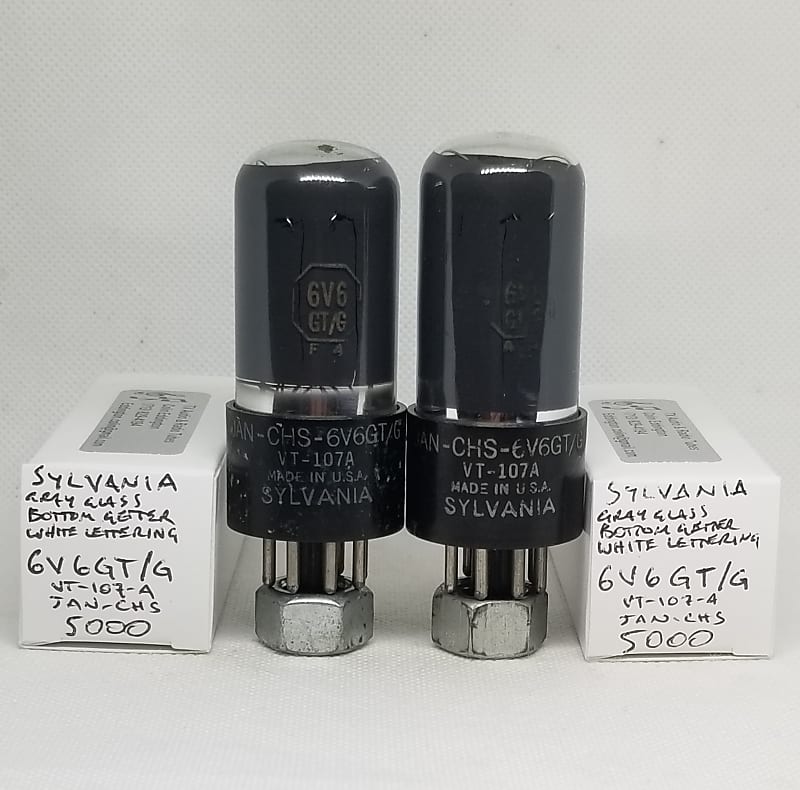 Sylvania JAN 6V6GT/G VT-107-A Perfectly Matched Pair NOS | Reverb UK