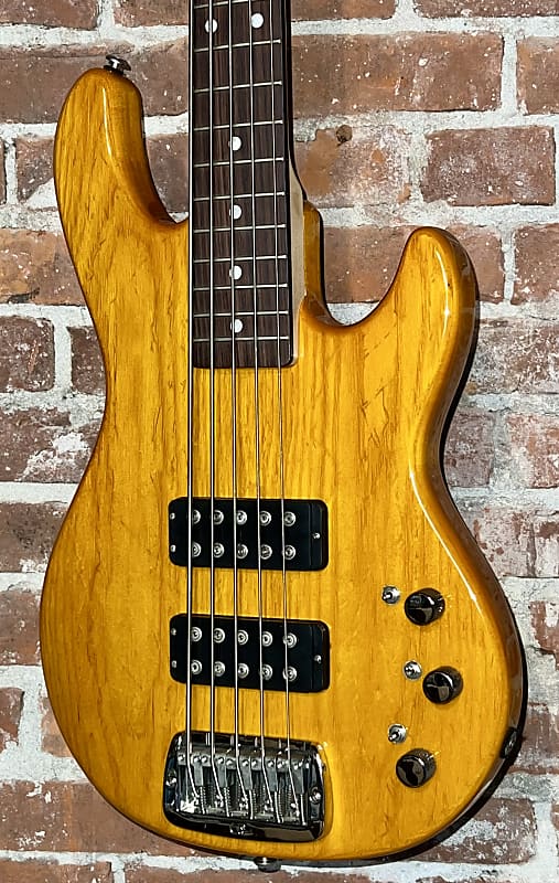 G&L L-2500 5 String Bass , Natural Amber New Strings & Fresh | Reverb