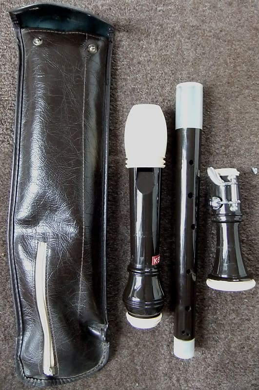 RARE, VINTAGE AULOS PLASTIC / RESIN TENOR RECORDER WITH COVER | Reverb