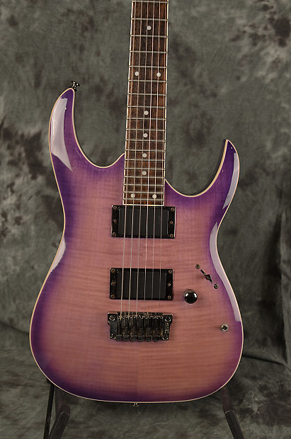 Ibanez RGA42 FM Flame Maple Faded Purple Burst Blue Jean w | Reverb