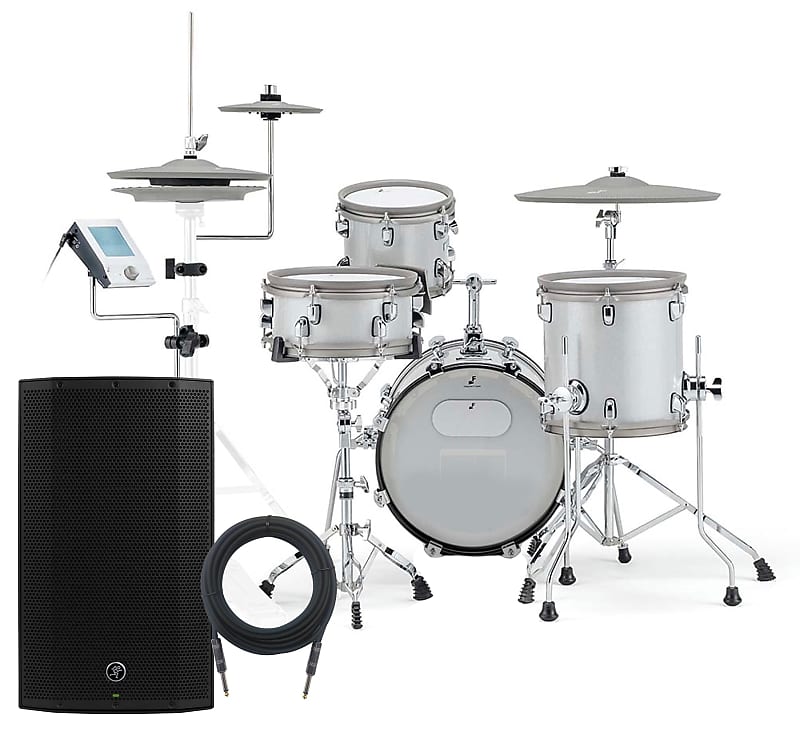 EFNOTE MINI Electronic Drum Set - White Sparkle MONITOR KIT | Reverb