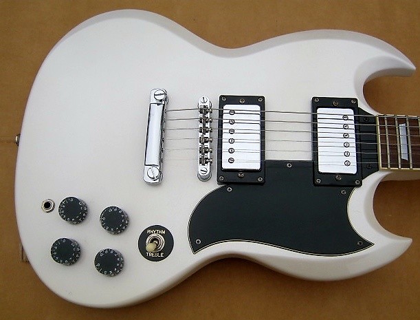 Samick Artist series SG 1998 White Pearl - Mint | Reverb