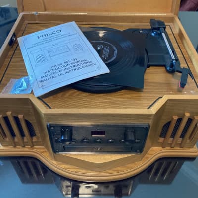 Philco Turntable CD w/Cassette Brown Wood | Reverb