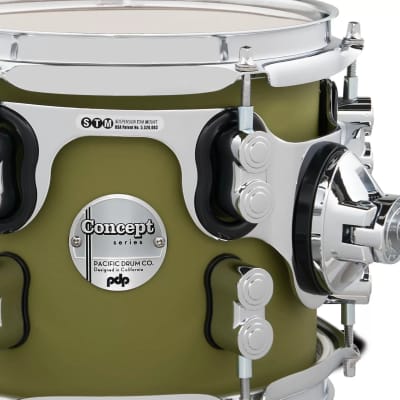 PDP Concept Maple Shell Pack 7pc in Satin Olive | Reverb