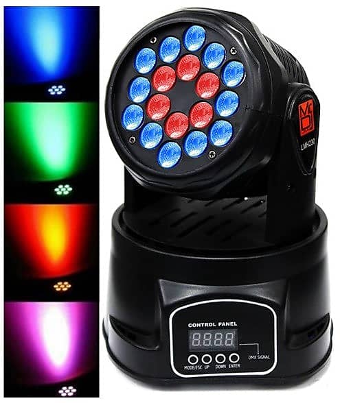 MR DJ LMH230 100W RGBW 18-LED Moving Head DJ Light | Reverb