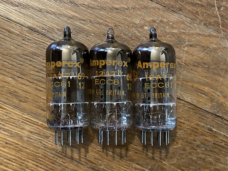 3 Amperex 12AT7 ECC81 Blackburn Orange Globe. Made by Mullard | Reverb