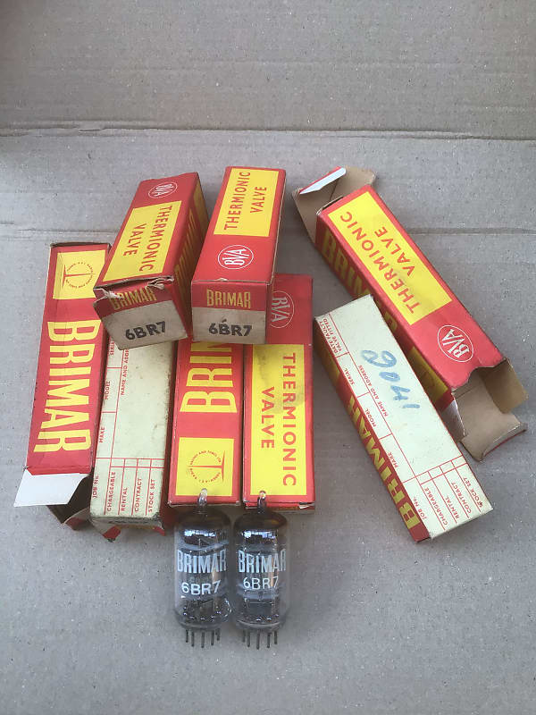 Unused- New/Old Stock 8x Vintage Brimar 6BR7 Valves | Reverb UK