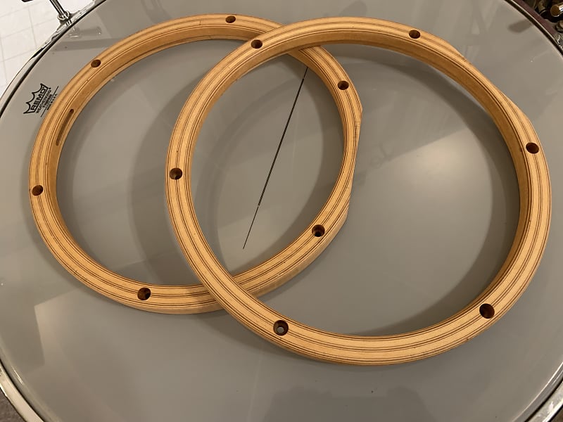13” Stellar Wood Snare Drum Hoops Rims pair | Reverb