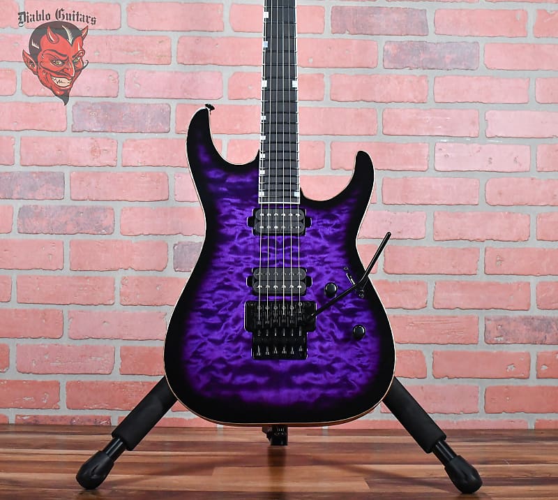 ESP USA Custom Shop M-II DX Quilt Maple Top Dark Purple | Reverb