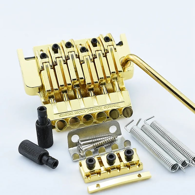 Gold Guitar Double Locking Bridge Tremolo System Set | Reverb