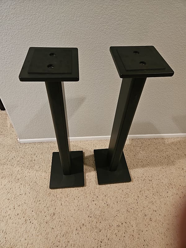 DR SMS36BK Wood Studio Monitor Stand (Pair) 36" Black | Reverb