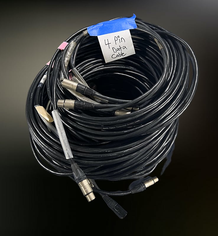 Unbranded Lot of 4-Pin DMX / Data Cables / Misc Lengths | Reverb