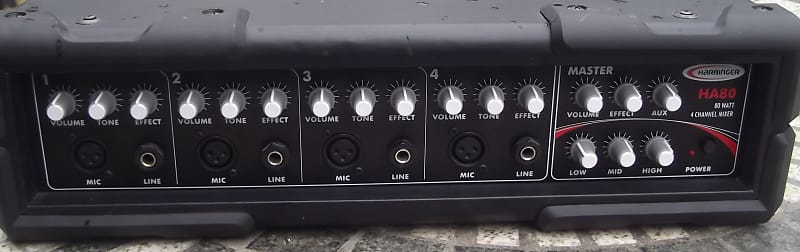 Harbinger HA80 4 Ch. 80 Watt Powered PA, Mic Mixer | Reverb