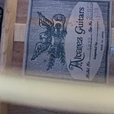 Alvarez MIJ 5022 1970s Acoustic Guitar Vintage | Reverb Deutschland