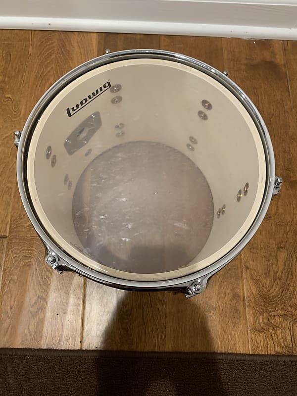 Ludwig Backbeat Rack Tom 10” x 8” Silver Sparkle w/ Tom Mount | Reverb