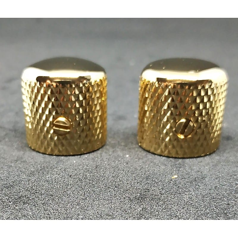 2 Gold Big Grip Telecaster Metal Dome Knobs for 6,35mm (1/4) | Reverb