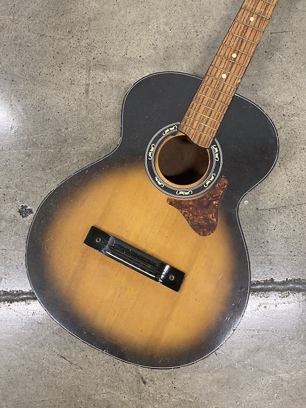 Teisco Acoustic Mini Jumbo 1960s Vintage Guitar Project - | Reverb