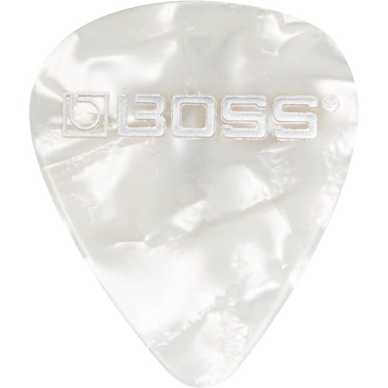 Boss BPK-12-WH Celluloid Pick, Heavy, White Pearl, 12 Pack | Reverb
