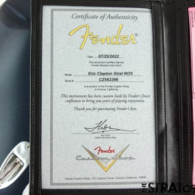 Fender Custom Shop Eric Clapton Stratocaster NOS Loaded BODY, | Reverb