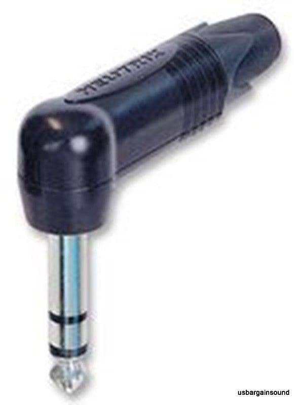 Neutrik NP3RX-BAG Stereo Right Angle 1/4 Inch Plug Black | Reverb
