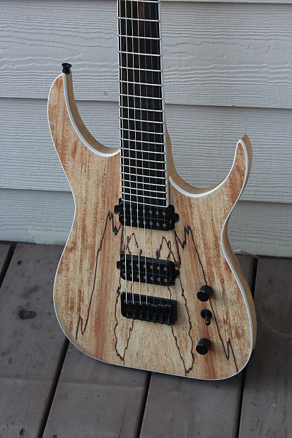 Blackmachine B7 Copy Replica 7 String Burl Top Electric | Reverb