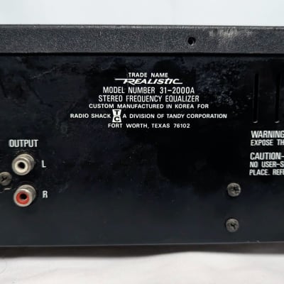 Realistic 31-2000A 10 Band Wide Range Stereo Frequency | Reverb