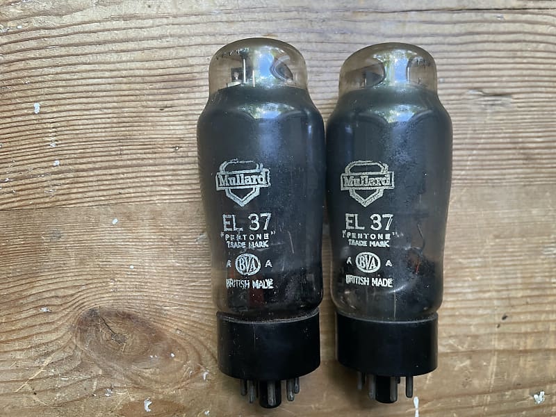 Pair of Mullard EL37 vacuum tubes valves matched pair | Reverb