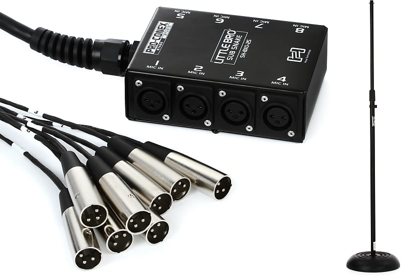 Hosa Little Bro' 8x0 Sub Snake - 25 foot Bundle with On-Stage | Reverb