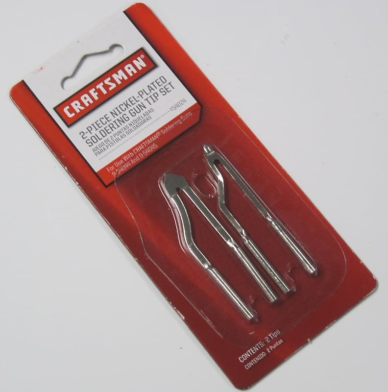 Craftsman 2-Piece Nickel Plated Soldering Gun Tip Set 9-54024 | Reverb