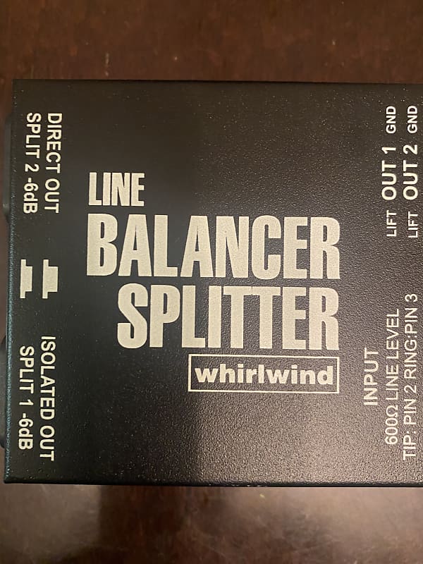 Whirlwind Line Balancer Splitter Black | Reverb