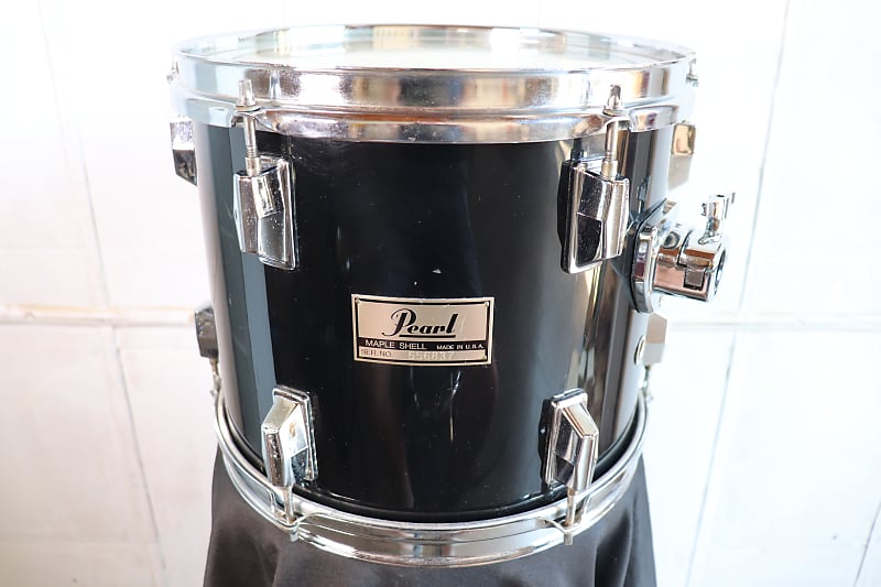 Pearl 10x12 Maple Shell Rack Tom Black | Reverb