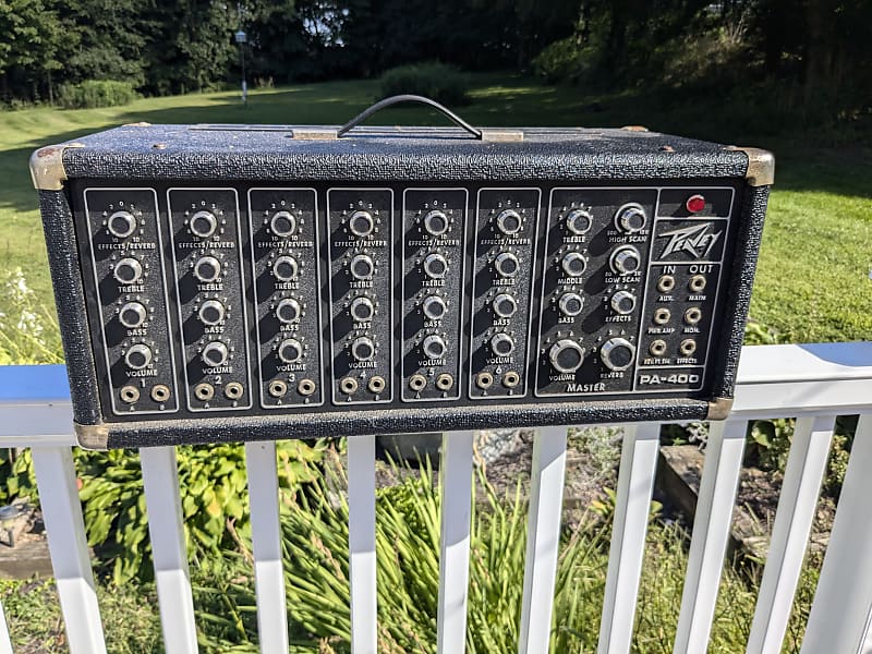 REAL SPRING REVERB Peavey PA-400 400w 6 channel PA | Reverb