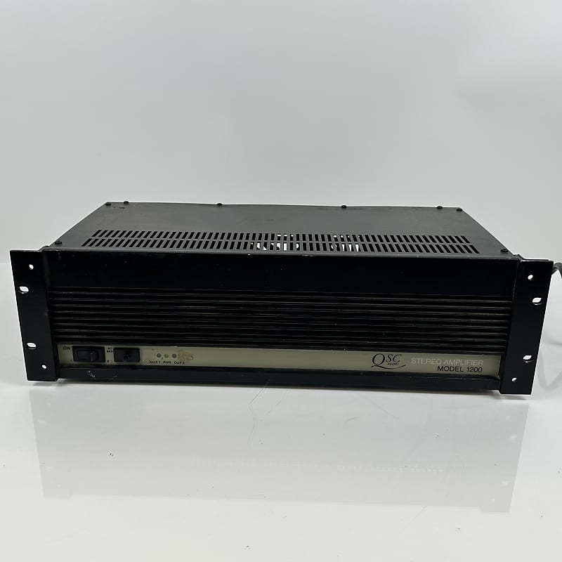 QSC Model 1200 2-Channel Power Amplifier Professionally | Reverb