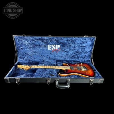 ESP USA M-II Tiger Eye Sunburst Flamed Maple Floyd Rose SD2 | Reverb