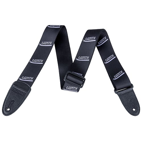 Gretsch Vibrato Arm Pattern Guitar Strap Black and Gray | Reverb