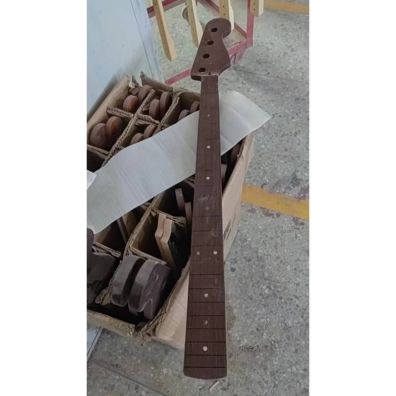 Wenge Wood 4 String Bass Neck, 20 Frets Fingerboard Fretboard | Reverb