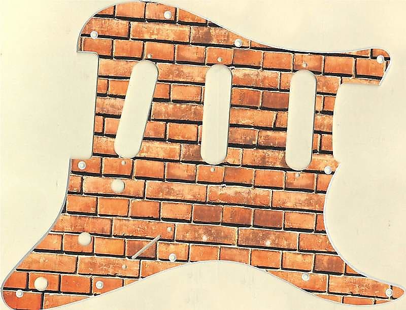 Graphical pickguard Fender Stratcaster Strat SSS 11 Hole | Reverb