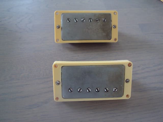 Greco / Maxon PU-2 pickups match set 1981 Nickel | Reverb